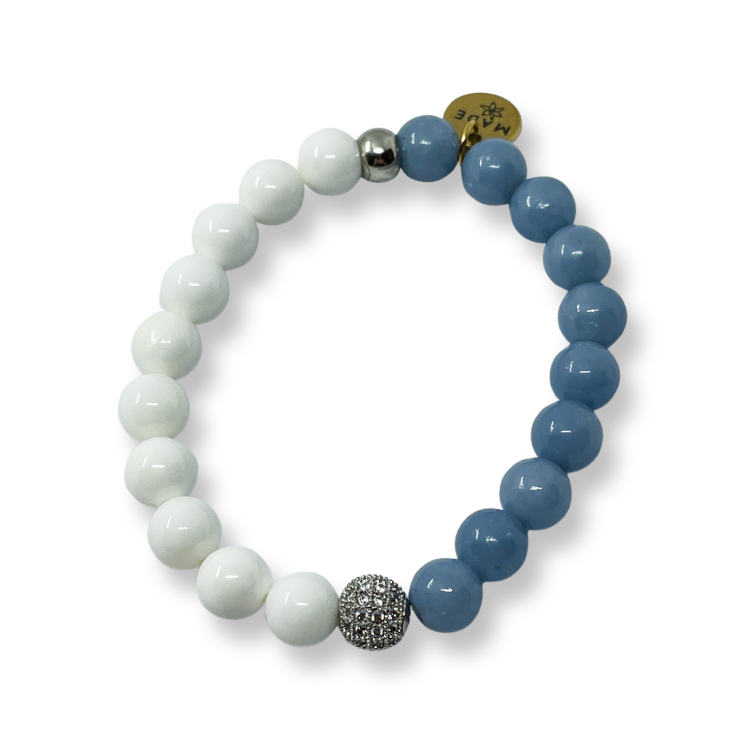 Angelite & White – MADE by Madison Claire
